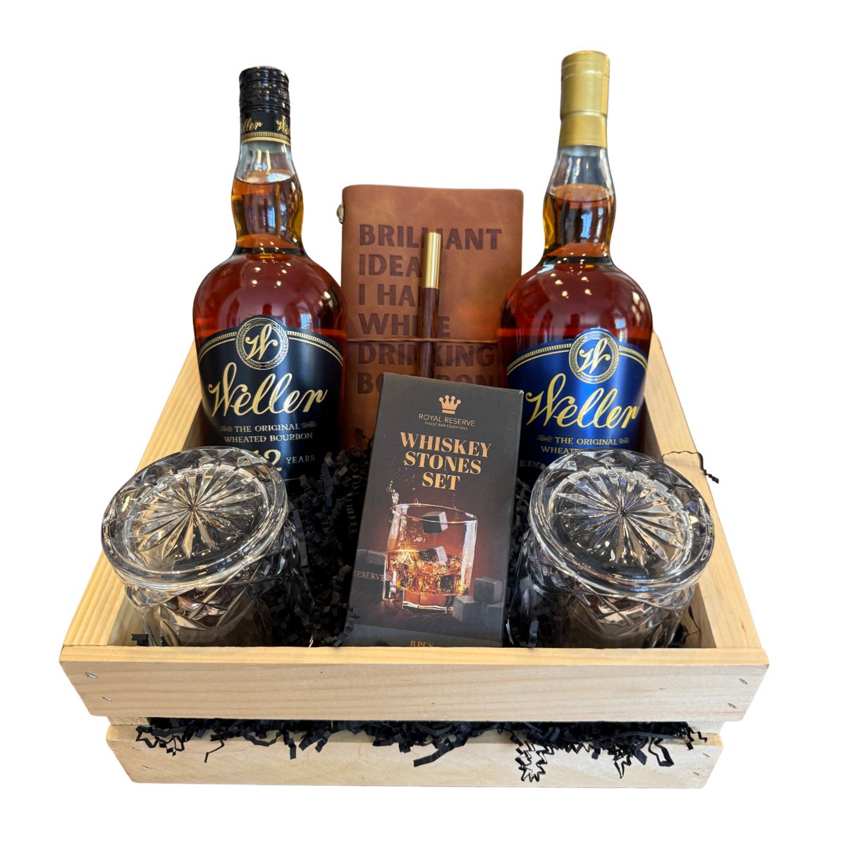 Weller 12 & Full Proof Gift Crate | Bourbon & Glasses Set – Total Bourbon